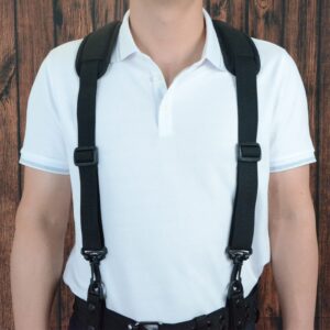 AISENIN Nylon Police Duty Belt Suspenders - Duty Belt Harness Tool Belt Suspenders Padded