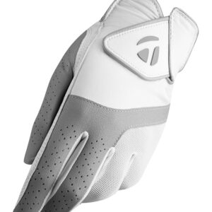 TaylorMade 2019 Kalea Women's Golf Glove, White/Gray, Worn on Left Hand, Large