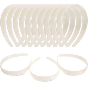 hestya white craft plastic headbands 1 inch plain blank no teeth diy hair bands plain headbands