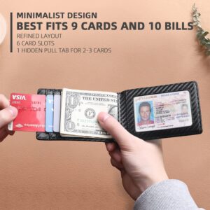 Zitahli Wallet for Men-6 Slots ID Window-Mens Wallets-Slim Wallet Classic Spring Money Clip RFID Blocking-Gift for Men