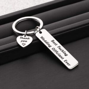 MYOSPARK Wedding Officiant Gift Best Fucking Wedding Officiant Keychain Thank You Gift For Wedding Officiant Appreciation Gift (Wedding Officiant KR)