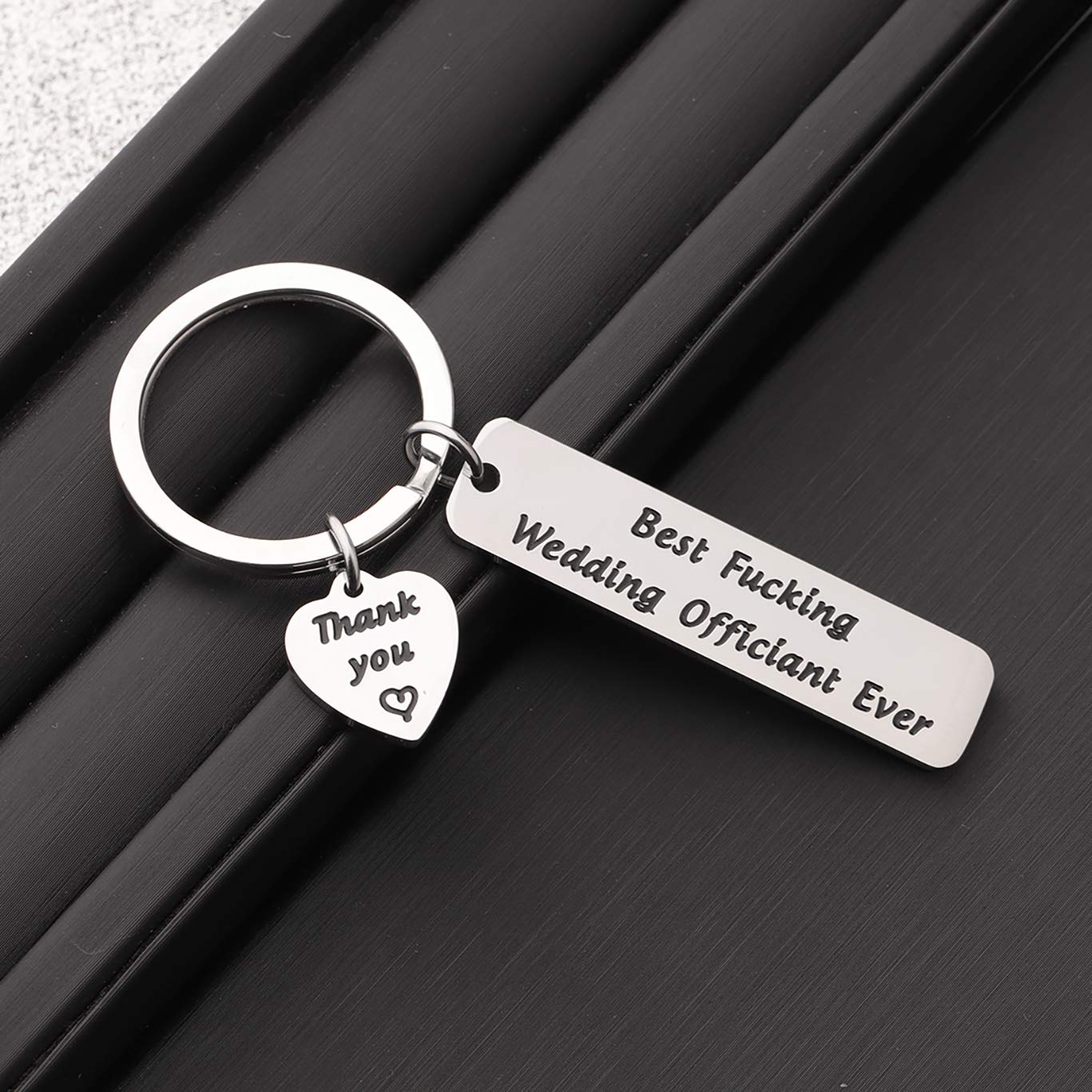 MYOSPARK Wedding Officiant Gift Best Fucking Wedding Officiant Keychain Thank You Gift For Wedding Officiant Appreciation Gift (Wedding Officiant KR)