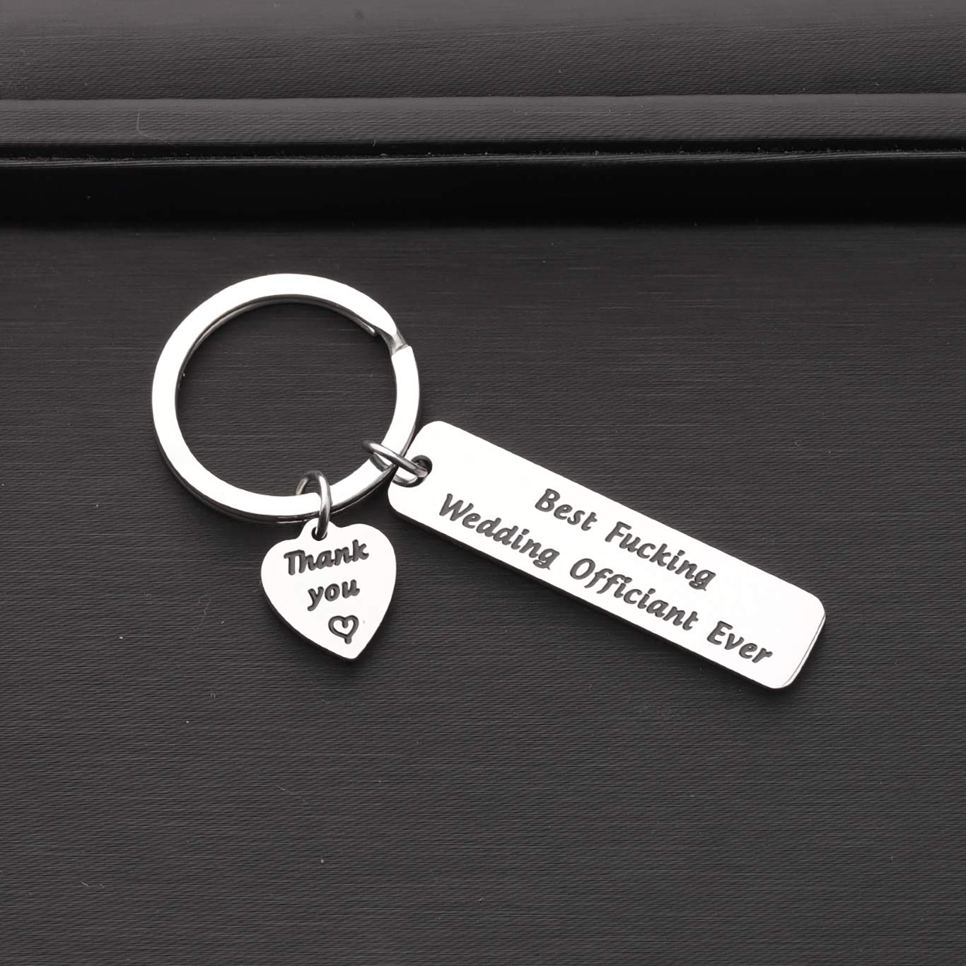 MYOSPARK Wedding Officiant Gift Best Fucking Wedding Officiant Keychain Thank You Gift For Wedding Officiant Appreciation Gift (Wedding Officiant KR)