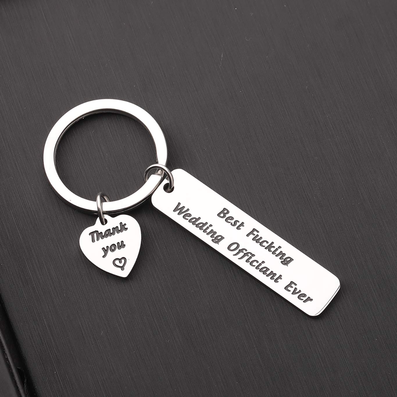 MYOSPARK Wedding Officiant Gift Best Fucking Wedding Officiant Keychain Thank You Gift For Wedding Officiant Appreciation Gift (Wedding Officiant KR)