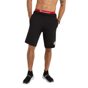 champion men's graphic jersey short, black, small