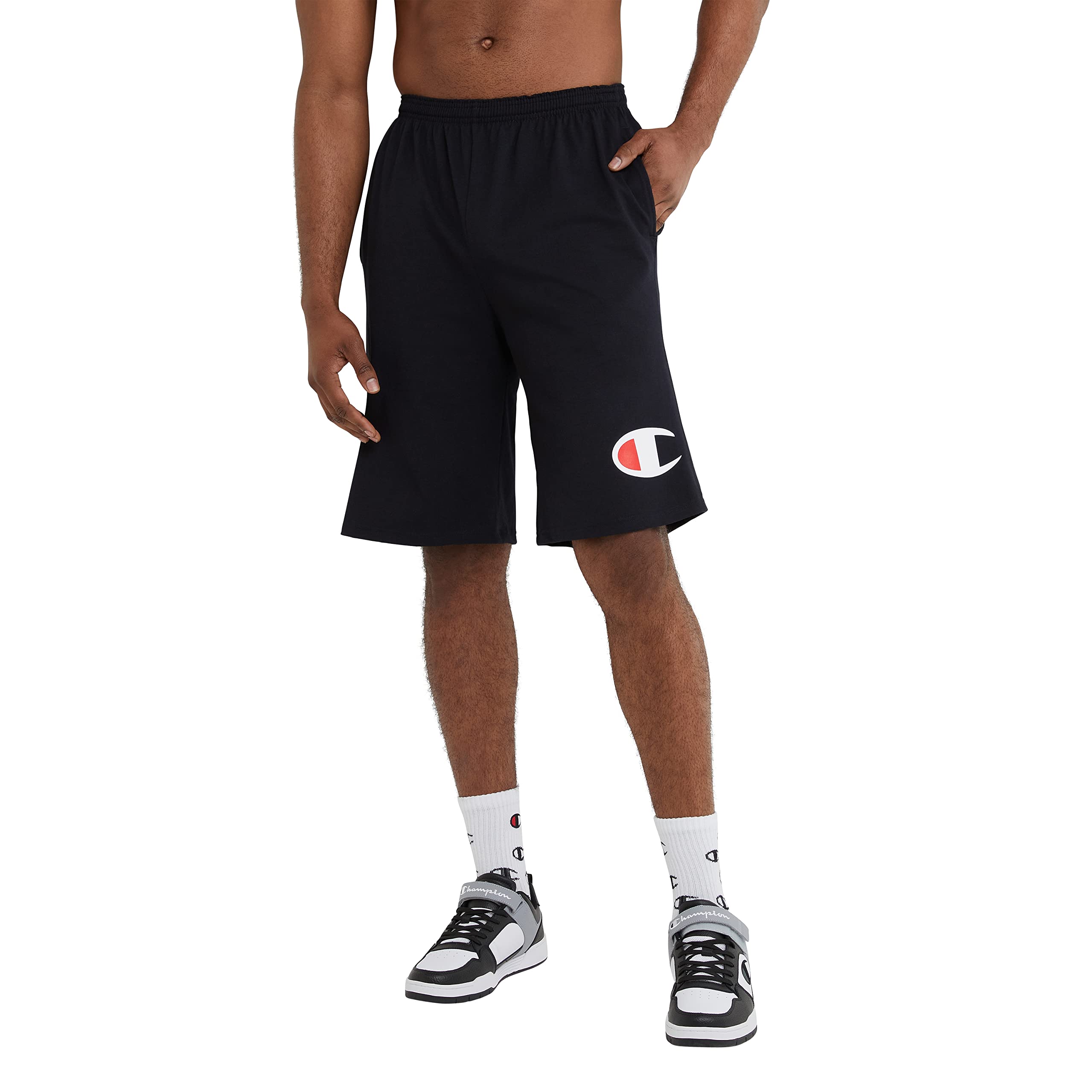 Champion Men's Graphic Jersey Short, black, Small