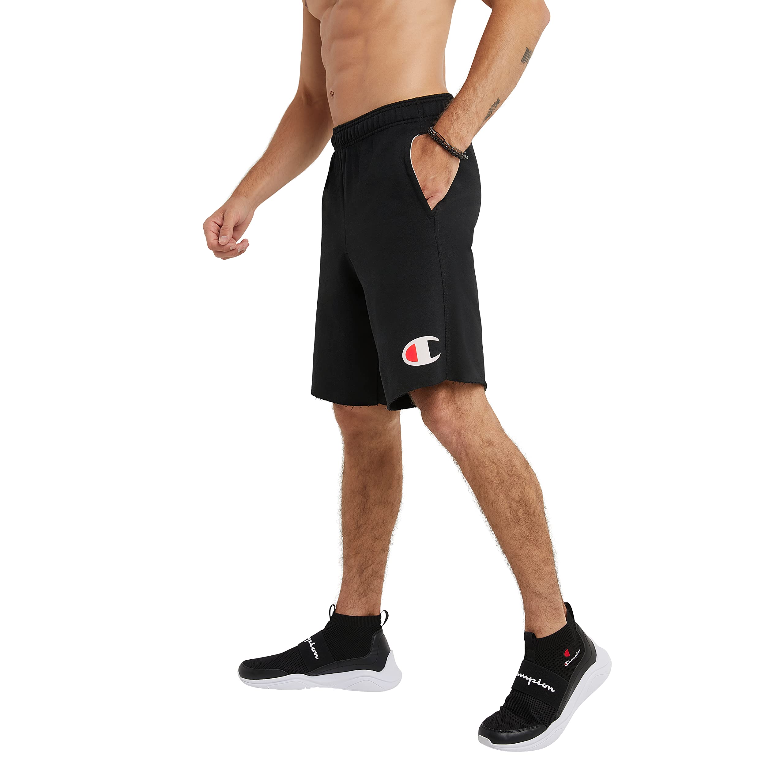 Champion Men's Graphic Jersey Short, black, Small