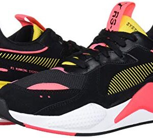 PUMA Men's RS-X Sneaker, Black-Sulphur, 6.5