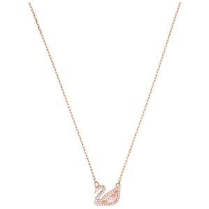 swarovski dazzling swan necklace rose gold/rose gold shiny plating one size