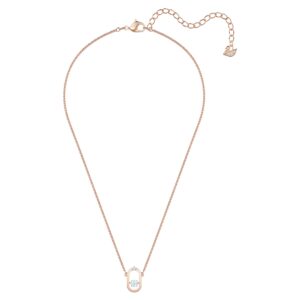 SWAROVSKI Sparkling Dance North Pendant Necklace, Clear Round Cut Crystals on a Rose-Gold Tone Finish Cage Setting, Part of the Sparkling Dance Collection