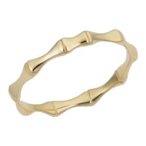 kooljewelry 14k yellow gold 2.6 mm bamboo ring (size 7)