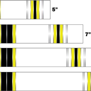 White Water Archery Laminated Chartreuse Traditional 9 Crest Arrow Wraps 15 pk Choose Length Width (5, 1.4)