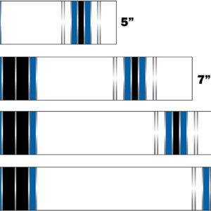 White Water Archery Non-Laminated Blue Traditional 9 Crest Arrow Wraps 15 pk Choose Length Width (9, 1.4)