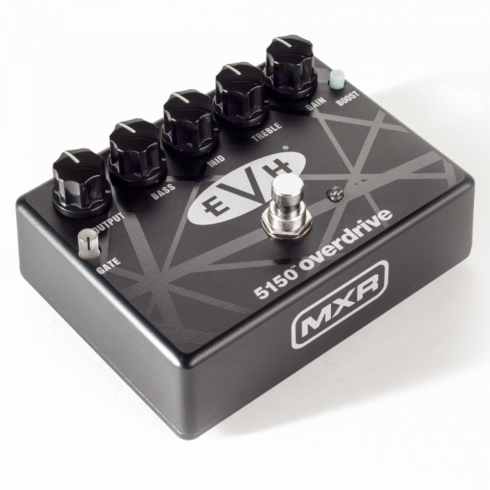 MXR EVH5150 Overdrive Pedal Bundle with 2 Patch Cables, Power Supply, and 6 Dunlop Picks