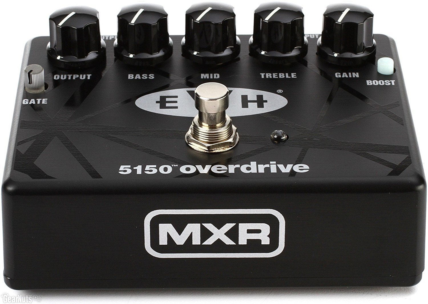 MXR EVH5150 Overdrive Pedal Bundle with 2 Patch Cables, Power Supply, and 6 Dunlop Picks