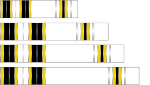 white water archery non-laminated yellow traditional 9 crest arrow wraps 15 pk choose length width (8.75)