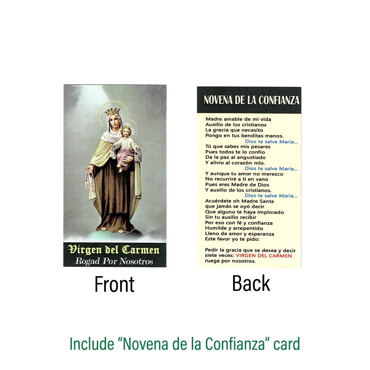 AA Sacred Heart of Jesus Christ and Heart of Jesus and Our Lady of Mount Carmel Leather Scapular (LSWCARD-BRN)