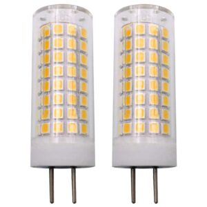 zhenming gy6.35 g6.35 led bulb 7w ac 110v-130v (cannot be used at low voltage 12v) warm white 3000k dimmable 65w halogen bulbs equivalent, 2-pack