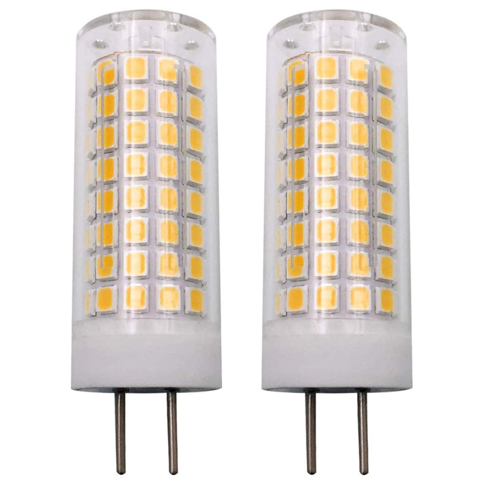 ZHENMING GY6.35 G6.35 LED Bulb 7W AC 110V-130V (Cannot be Used at Low Voltage 12V) Warm White 3000K Dimmable 65W Halogen Bulbs Equivalent, 2-Pack