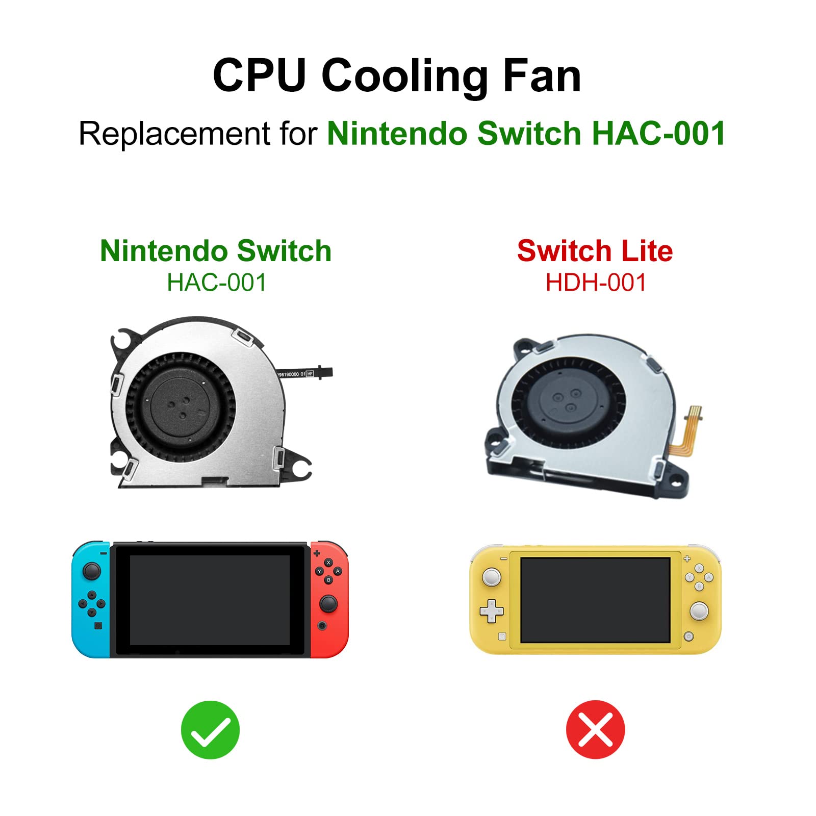 S-Union New Internal Cooling Fan Replacement for Nintendo Switch NS HAC-001 2017 Console (with Thermal Paste, Screwdriver and Spatula)