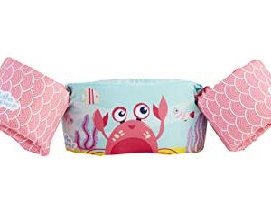 STEARNS Original Puddle Jumper Kids Life Jacket | Deluxe Life Vest for Children, Pink Crab