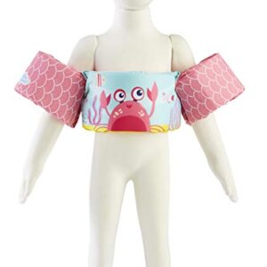 STEARNS Original Puddle Jumper Kids Life Jacket | Deluxe Life Vest for Children, Pink Crab