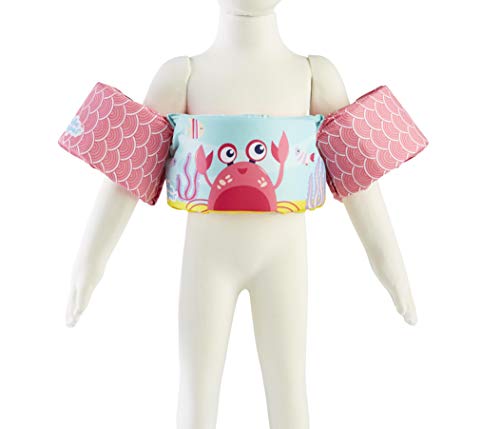 STEARNS Original Puddle Jumper Kids Life Jacket | Deluxe Life Vest for Children, Pink Crab