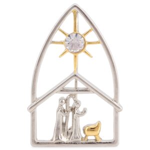 roman 1.5 inches nativity pin pendant