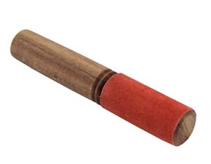 traditional tibetan yoga hard wood singing bowl leather wrapped striker mallet beater tool for meditation, chakra healing, prayer, yoga, and mindfulness