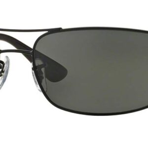 Ray-Ban RB3445 006/P2 61M Matte Black/Dark Grey Polarized Rectangular Sunglasses+ BUNDLE with Designer iWear Eyewear Kit