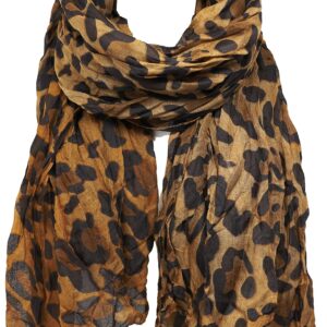 KMystic Classic Leopard Print Scarf (Classic Brown)