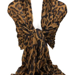 KMystic Classic Leopard Print Scarf (Classic Brown)