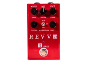 revv g4 preamp/overdrive/distortion pedal red