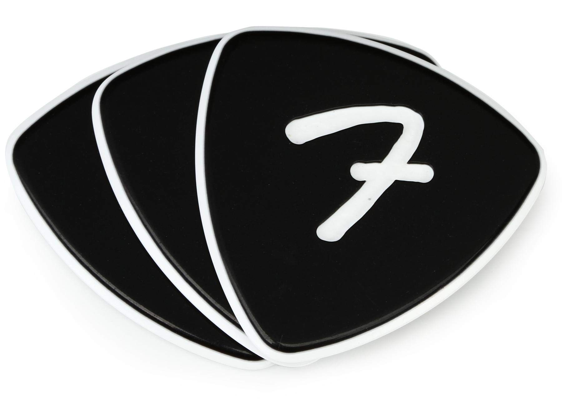 Fender F Grip Guitar Picks 346 Shape, Black, 3-Pack