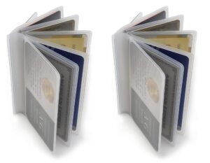 ag wallets set of 2 clear premium quality wallet insert from (trifold 6 page)