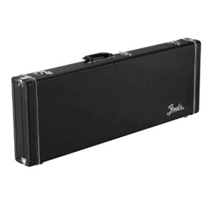 fender classic series wood case, stratocaster/telecaster, black