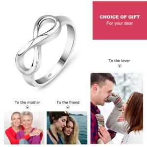 Fortheday Personalized Infinity Knot Rings for Women Best Friends Promise Rings for BFF Custom Sisters Infinity Rings Engagement Wedding Bands