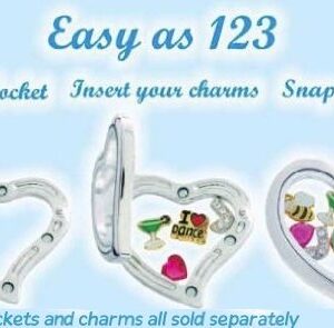 100 Assorted Floating Locket Charms