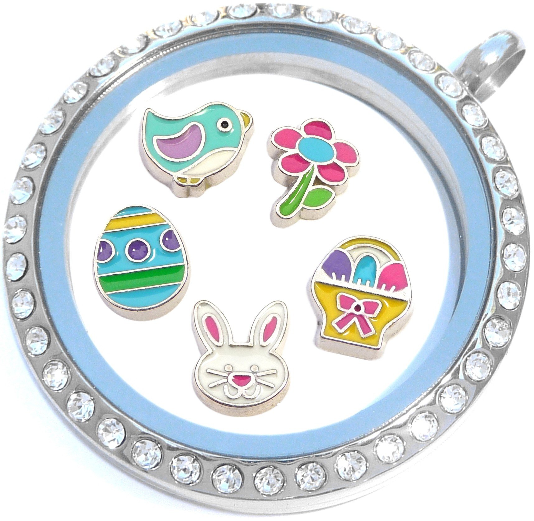 100 Assorted Floating Locket Charms