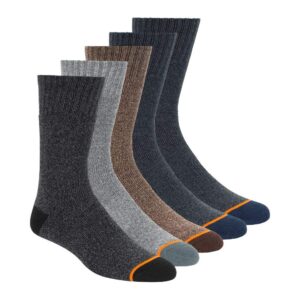 weatherproof mens 5 pack thermal crew socks, assorted, 10-13 us