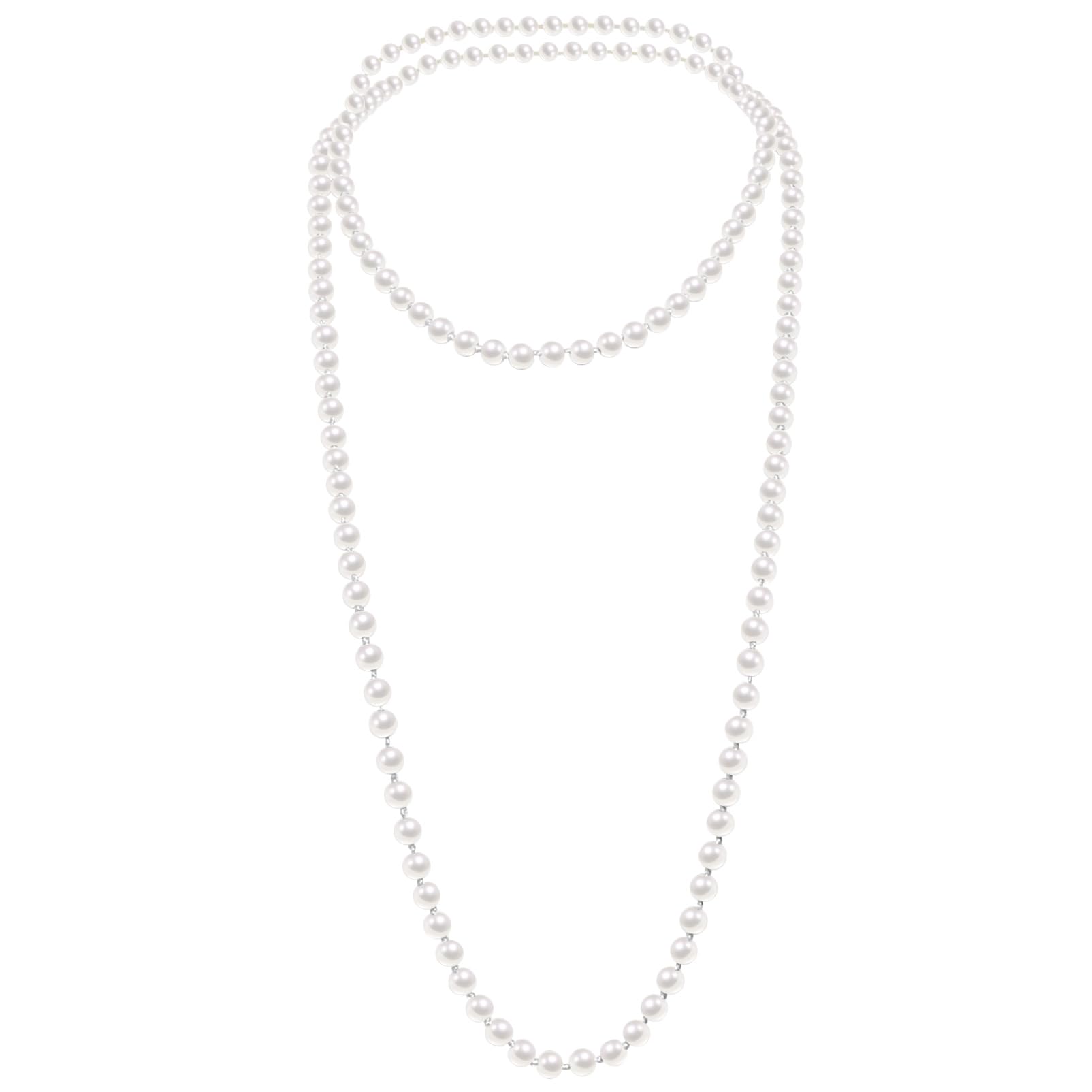 Flapper Pearls 1920s Faux Pearls Pendants Long Fake Pearls Necklace 58"(1piece) for Women Jewelry