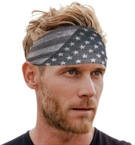 sports headbands for men and women by mens - athletic sweatbands for cycling, football, working out and performance