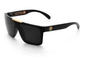 heat wave visual quatro sunglasses black with gold bar