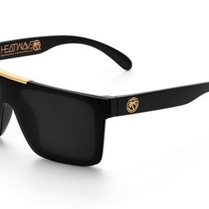 Heat Wave Visual Quatro Sunglasses Black with Gold Bar