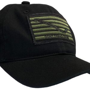 Don't Tread On Me Navy Jack Hat 100% Cotton DAD Cap Black