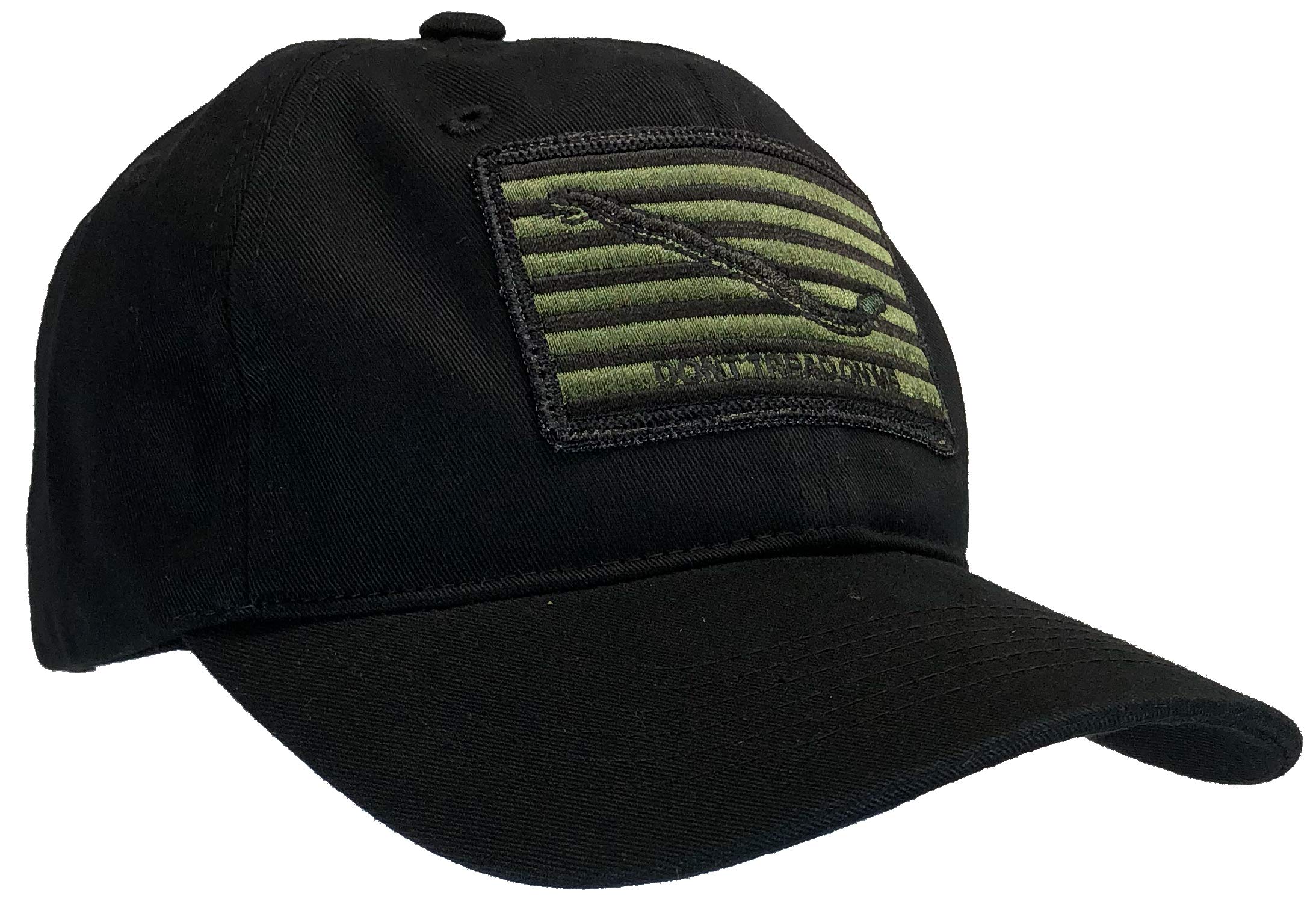 Don't Tread On Me Navy Jack Hat 100% Cotton DAD Cap Black