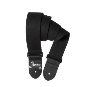 slinger straps comfort stretch black elastic guitar strap for acoustic, electric and bass guitar