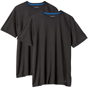 Amazon Essentials Men's Active Performance Tech T-Shirt (Available in Big & Tall), Pack of 2, Black, Large