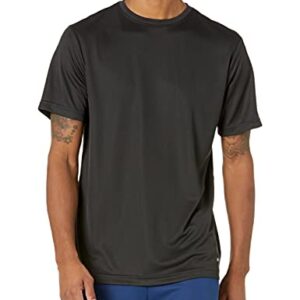 Amazon Essentials Men's Active Performance Tech T-Shirt (Available in Big & Tall), Pack of 2, Black, Large