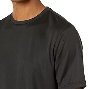 Amazon Essentials Men's Active Performance Tech T-Shirt (Available in Big & Tall), Pack of 2, Black, Large